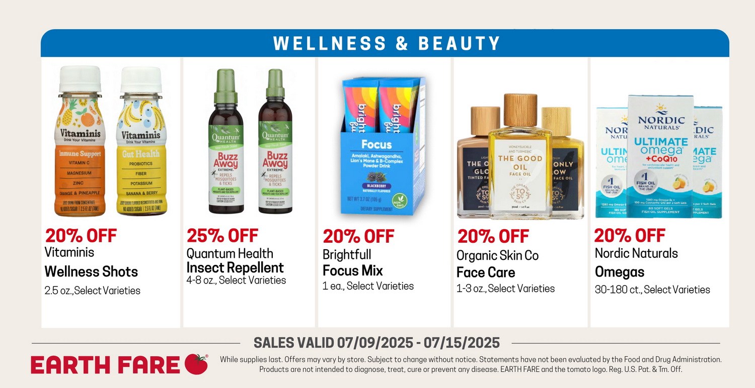 Earth Fare Weekly Ad Jul 09 – Jul 15, 2025