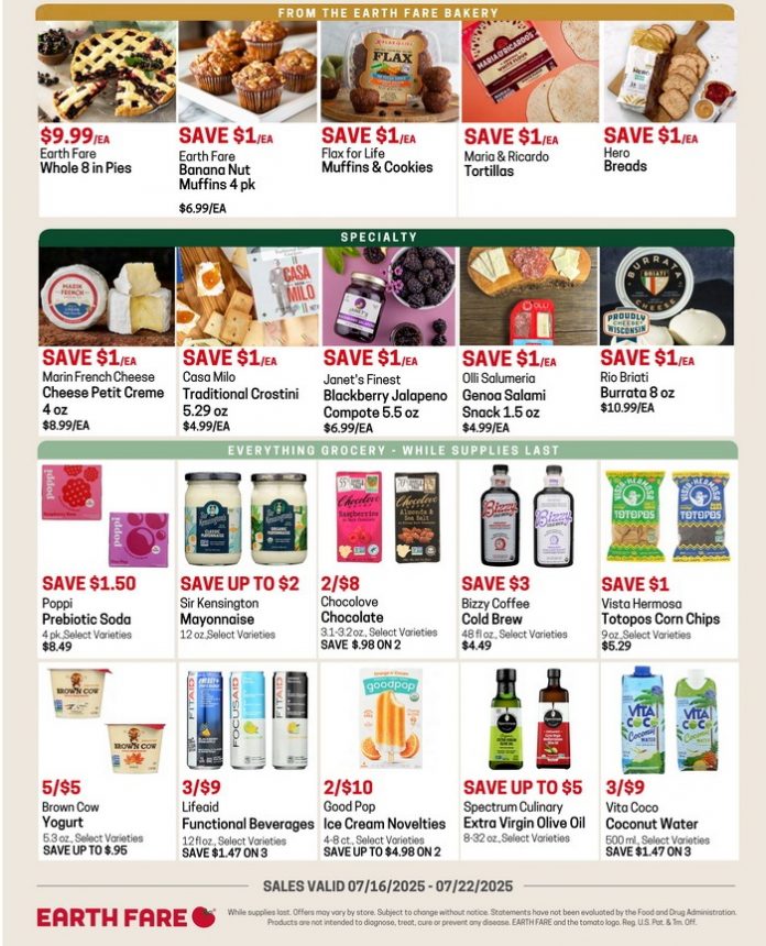 Earth Fare Weekly Ad Jul 16 – Jul 22, 2025