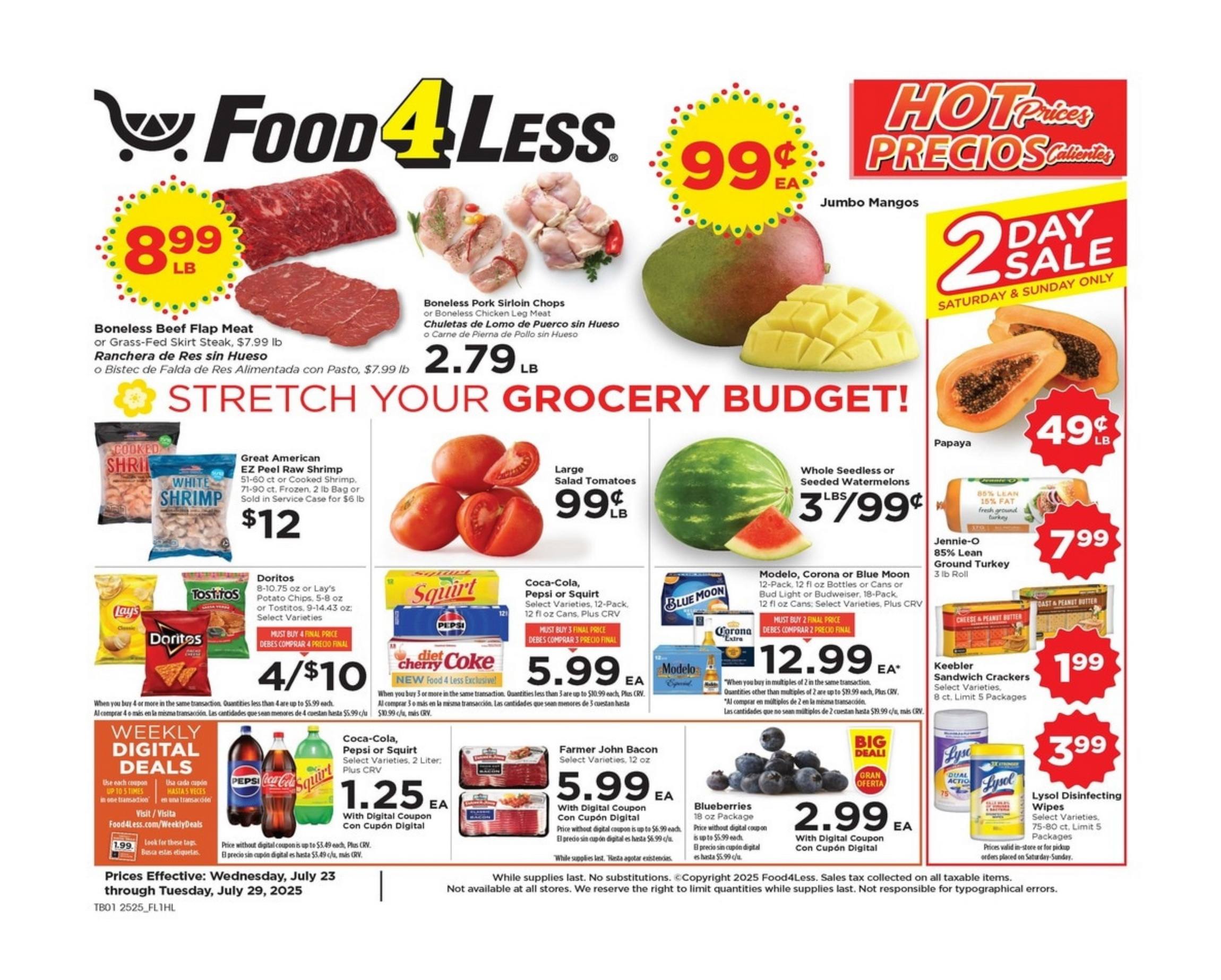 Food 4 Less Weekly Ad Jul 23 – Jul 29, 2025