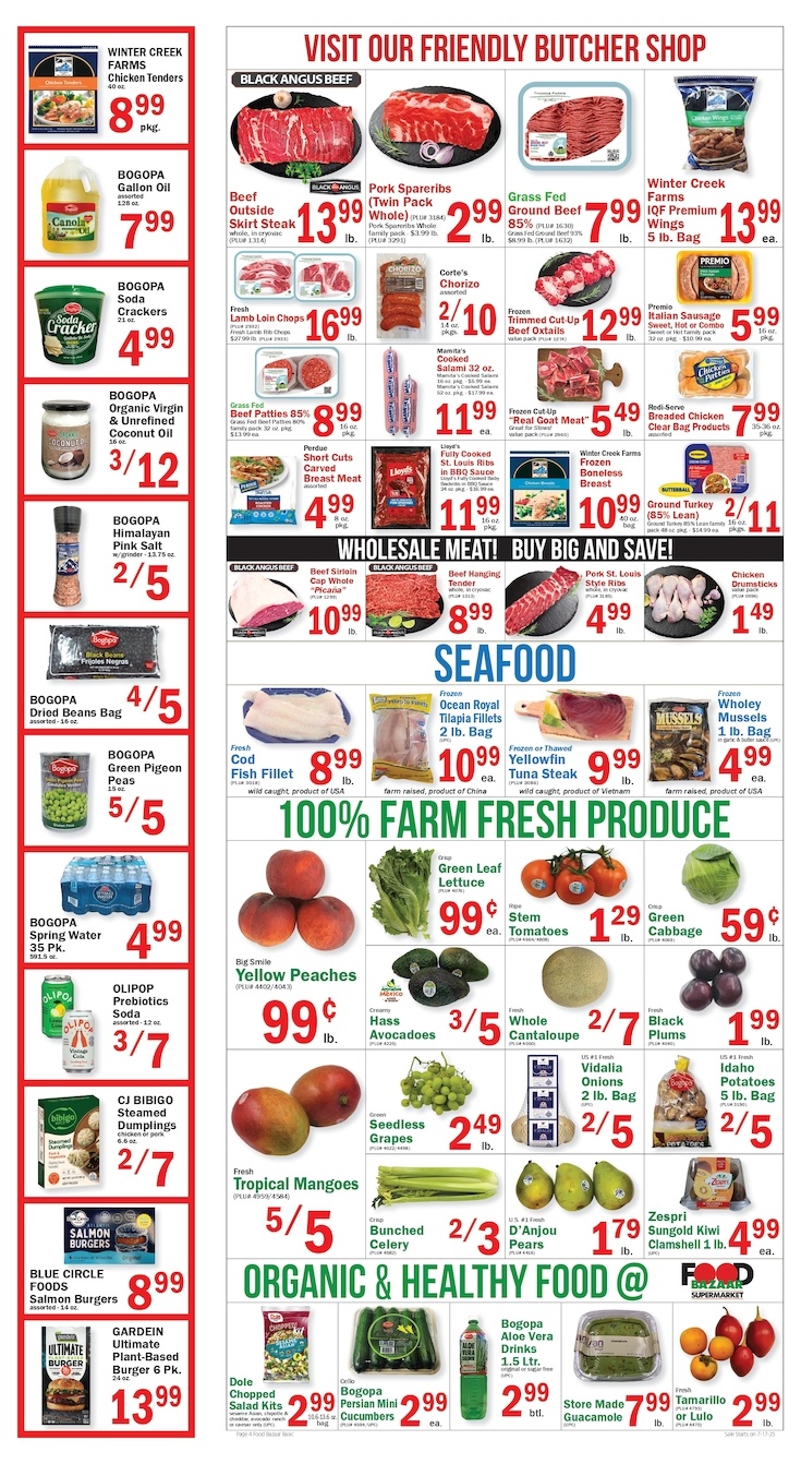 Food Bazaar Weekly Ad Jul 17 – Jul 23, 2025