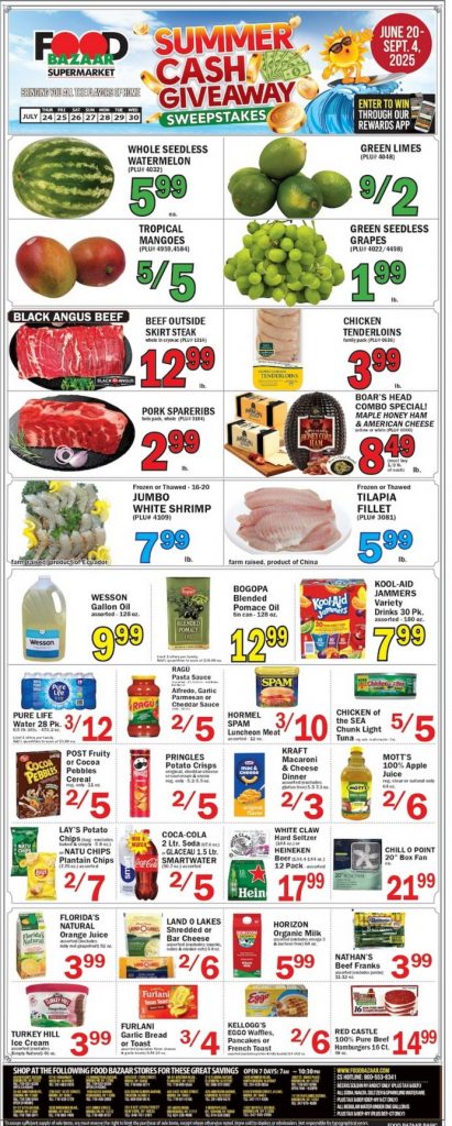 Food Bazaar Weekly Ad Jul 24 – Jul 30, 2025