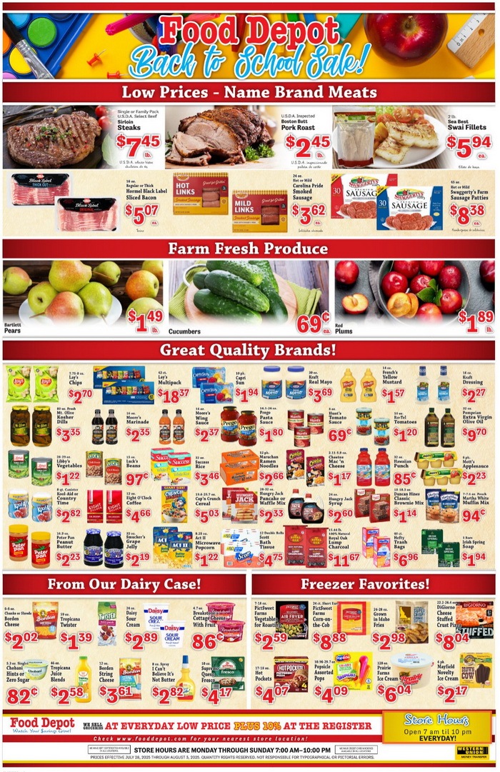 Food Depot Weekly Ad Jul 28 – Aug 03, 2025