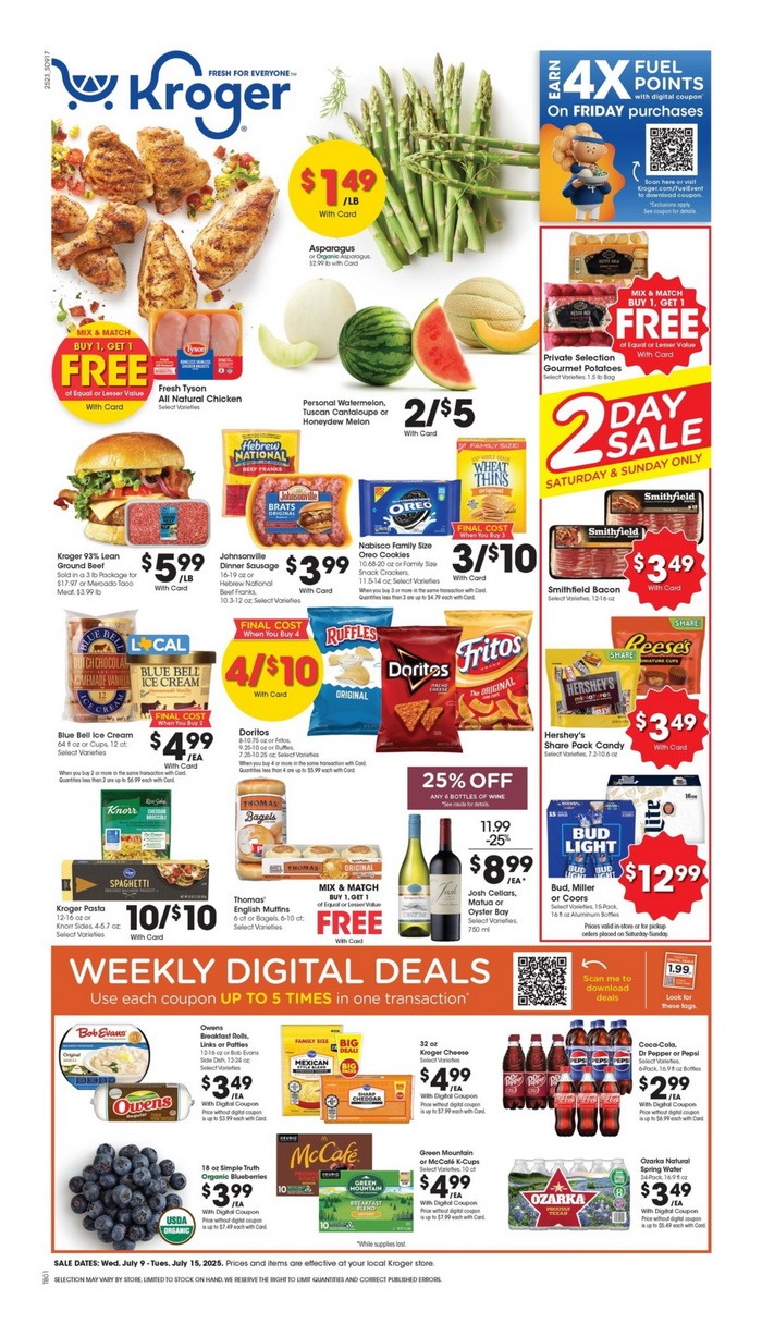 Kroger Weekly Ad Jul 09 Jul 15 2025