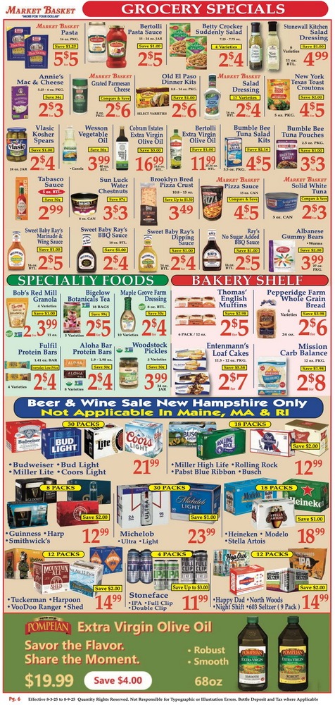 Market Basket Weekly Ad Aug 03 – Aug 09, 2025