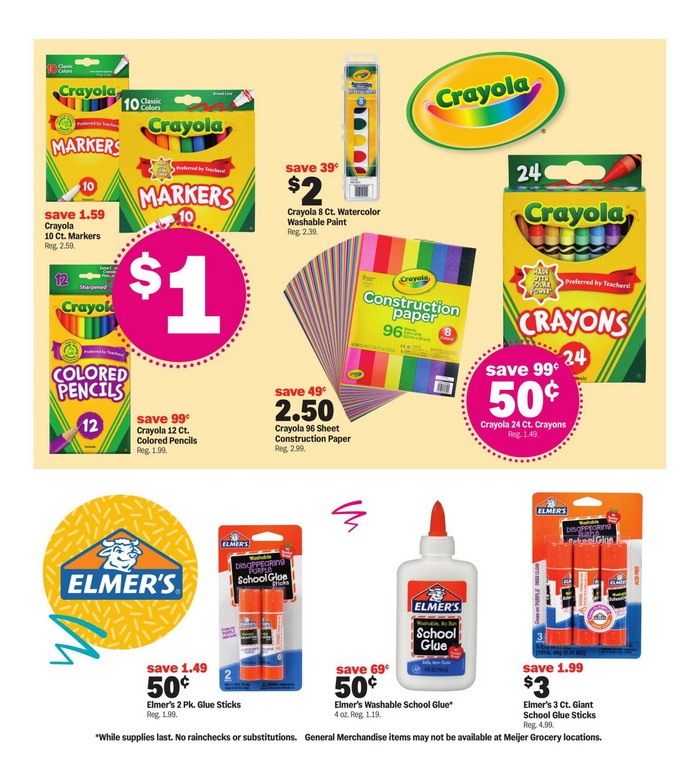 Meijer Back To School Sale Jul 06 – Jul 12, 2025