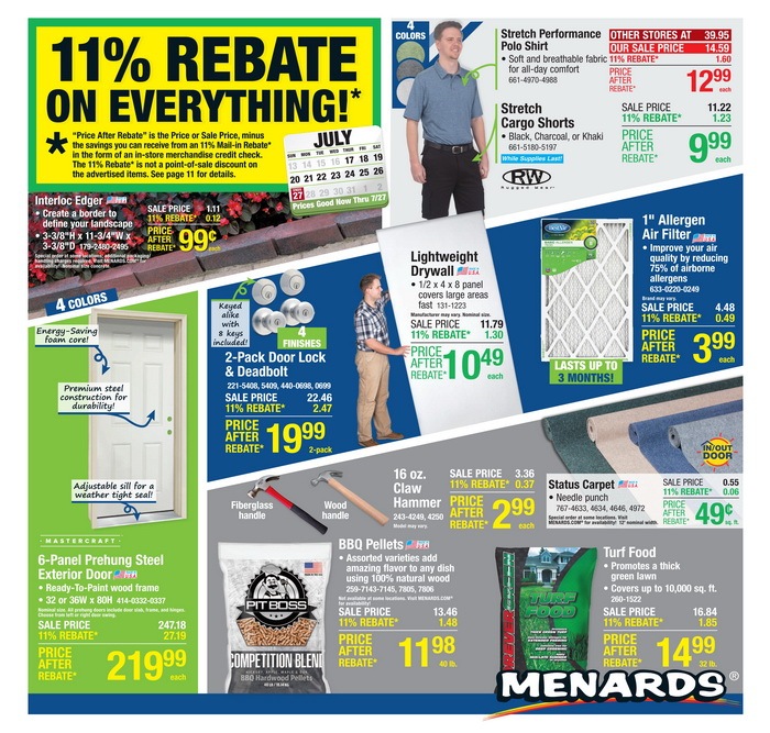 Menards Weekly Ad Jul 17 – Jul 27, 2025