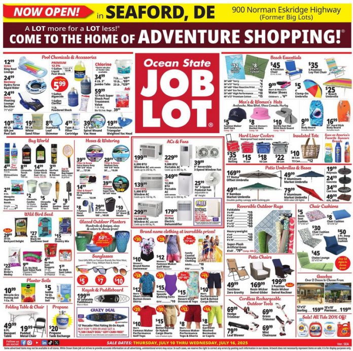 Ocean State Job Lot Weekly Ad Jul 10 – Jul 16, 2025