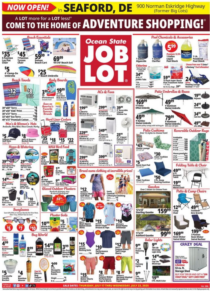 Ocean State Job Lot Weekly Ad Jul 17 – Jul 23, 2025
