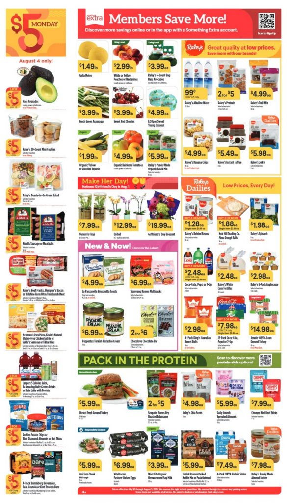 Raley's Supermarkets Weekly Ad Jul 30 – Aug 05, 2025