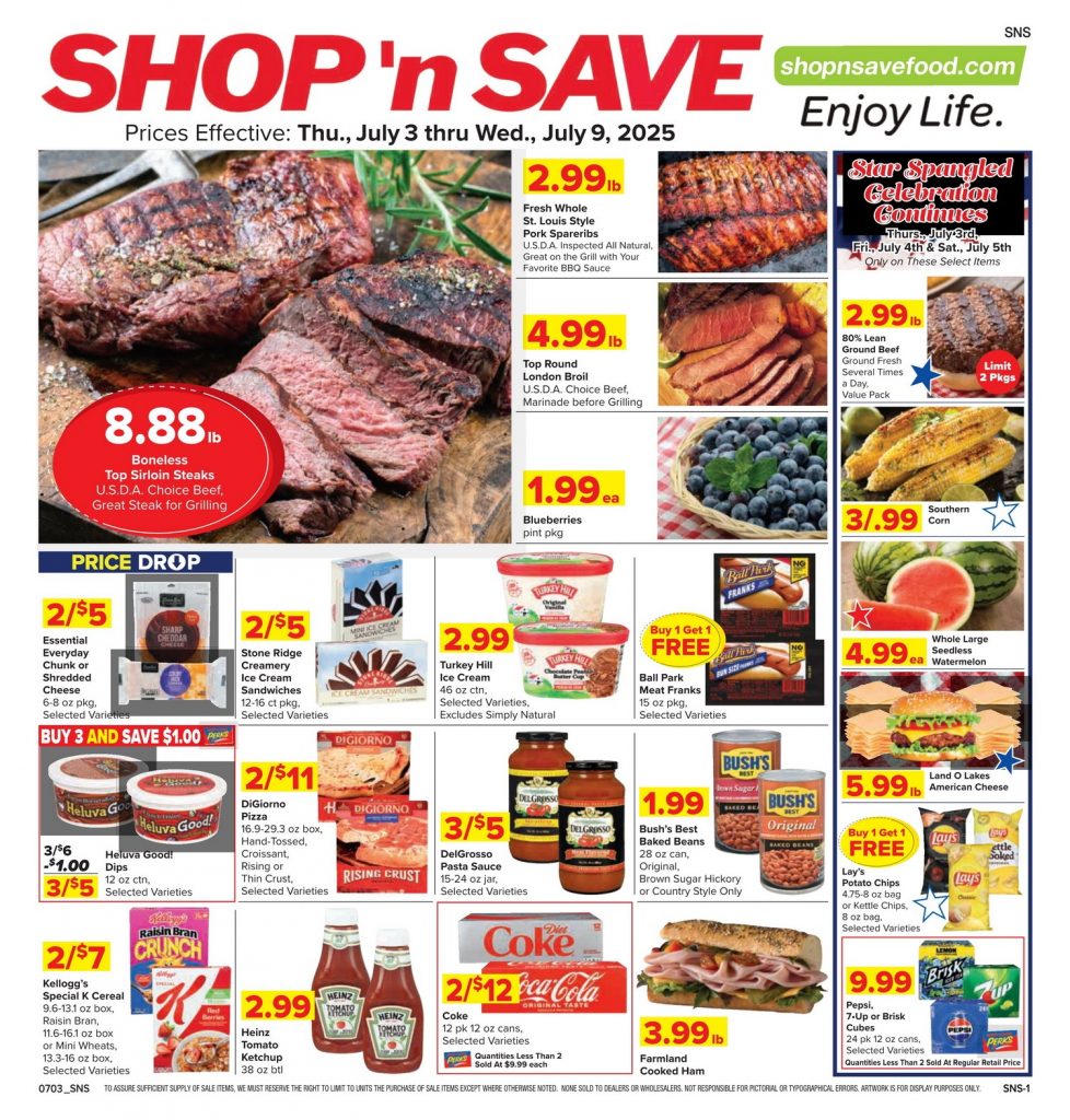 SHOP 'n SAVE Weekly Ad Jul 03 – Jul 09, 2025