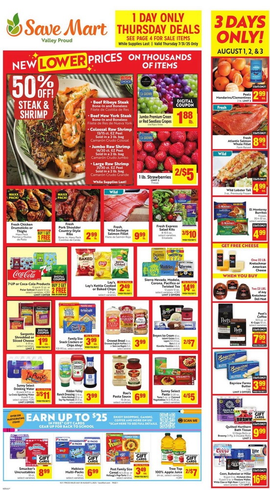 Save Mart Supermarkets Weekly Ad Jul 30 – Aug 05, 2025