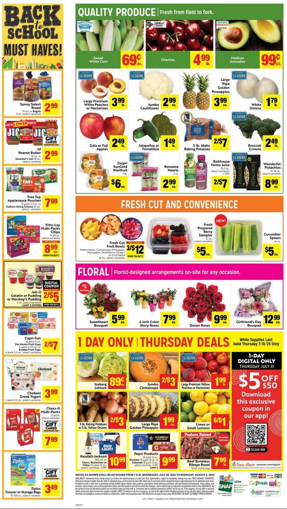 Save Mart Supermarkets Weekly Ad Jul 30 – Aug 05, 2025