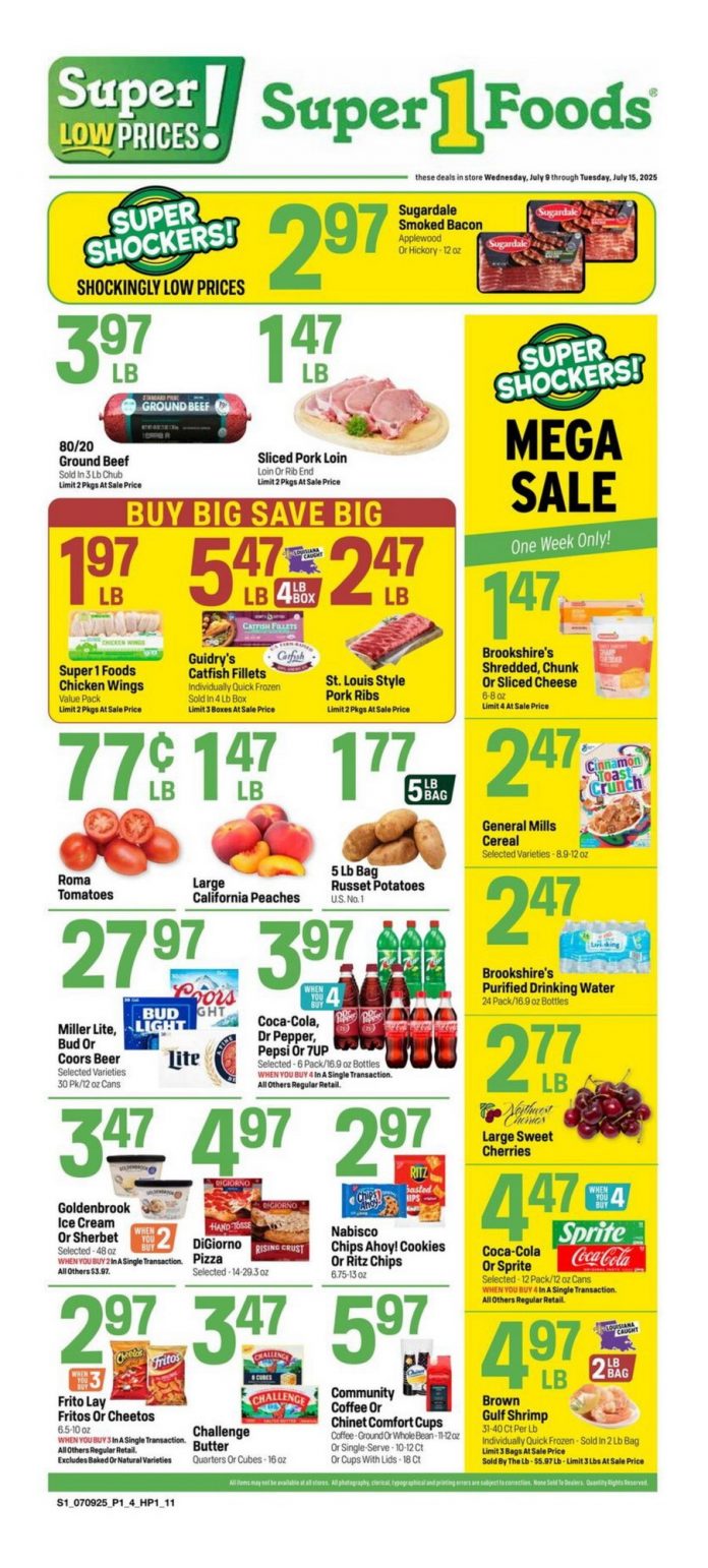 Super 1 Foods Weekly Ad Jul 09 – Jul 15, 2025