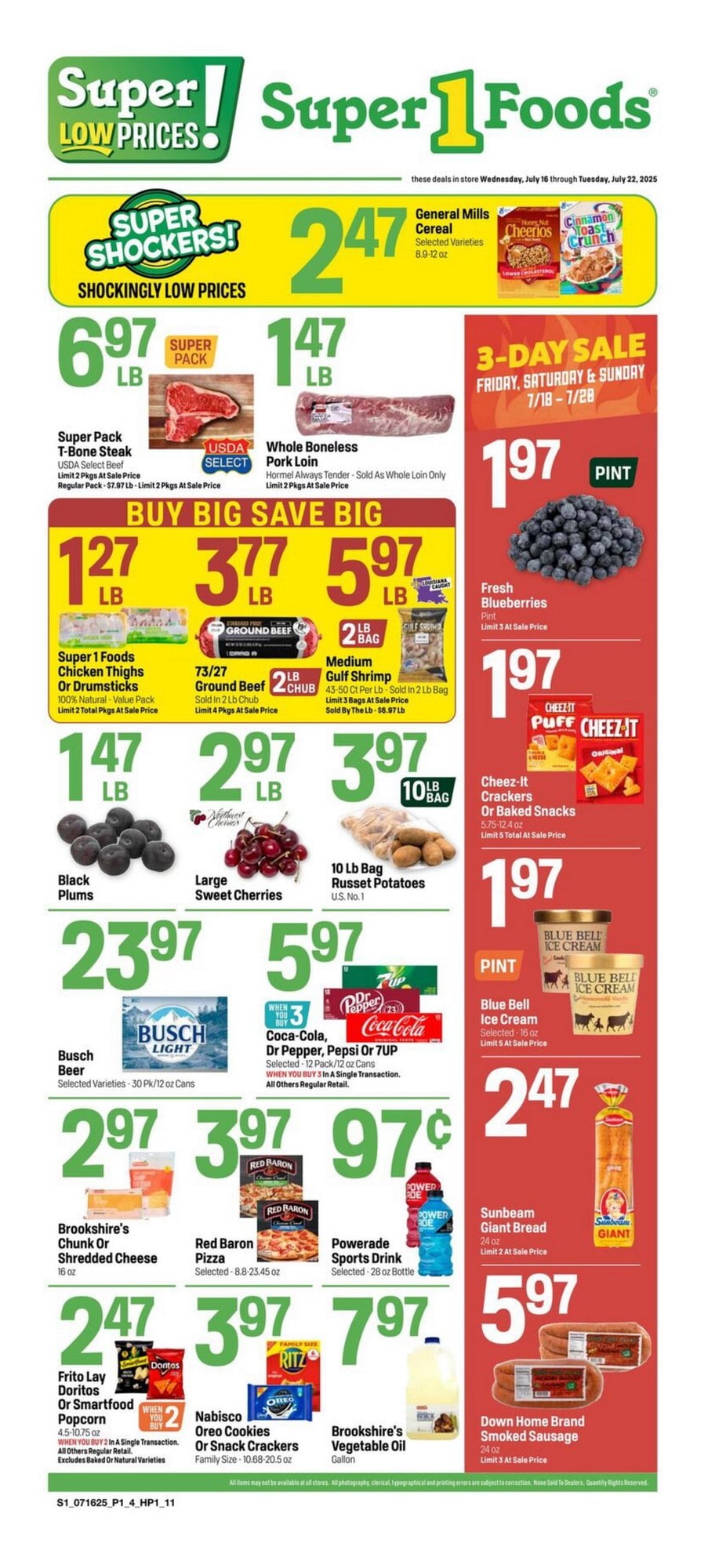 Super 1 Foods Weekly Ad Jul 16 – Jul 22, 2025