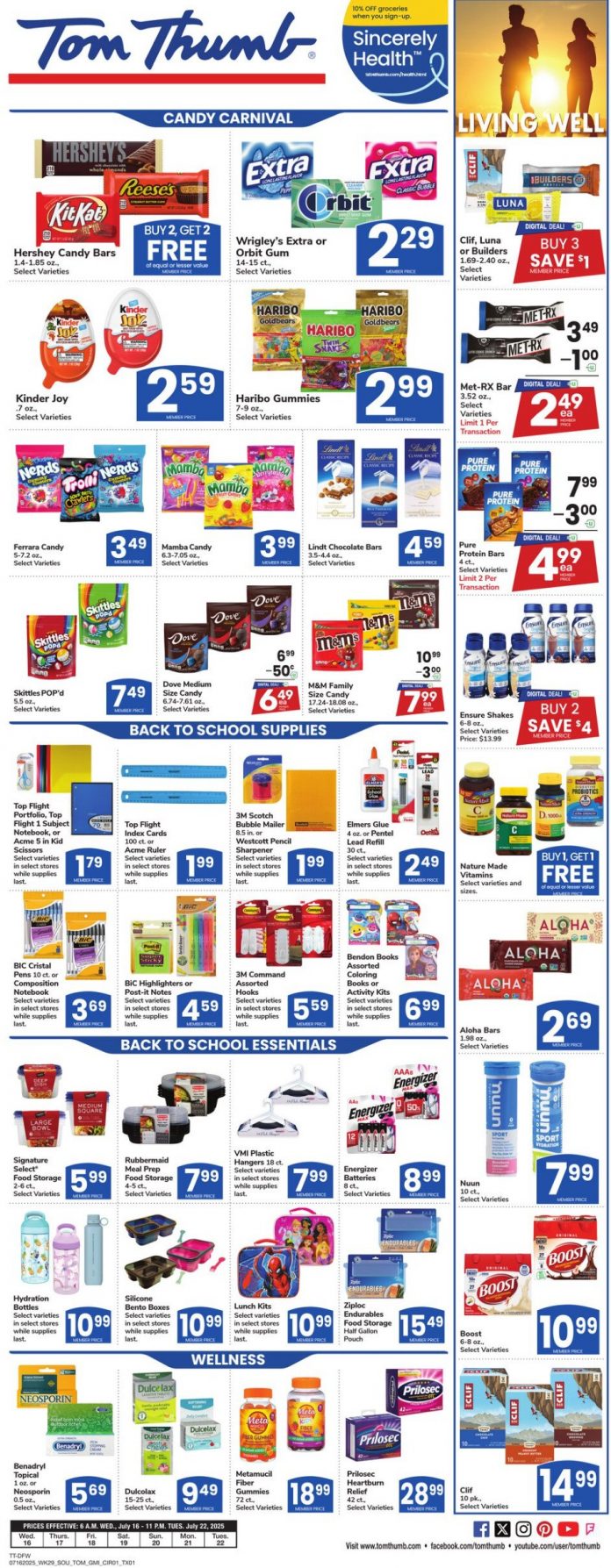 Tom Thumb Weekly Ad Jul 16 – Jul 22, 2025