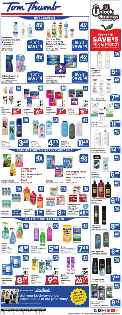Tom Thumb Weekly Ad Jul 30 – Aug 05, 2025