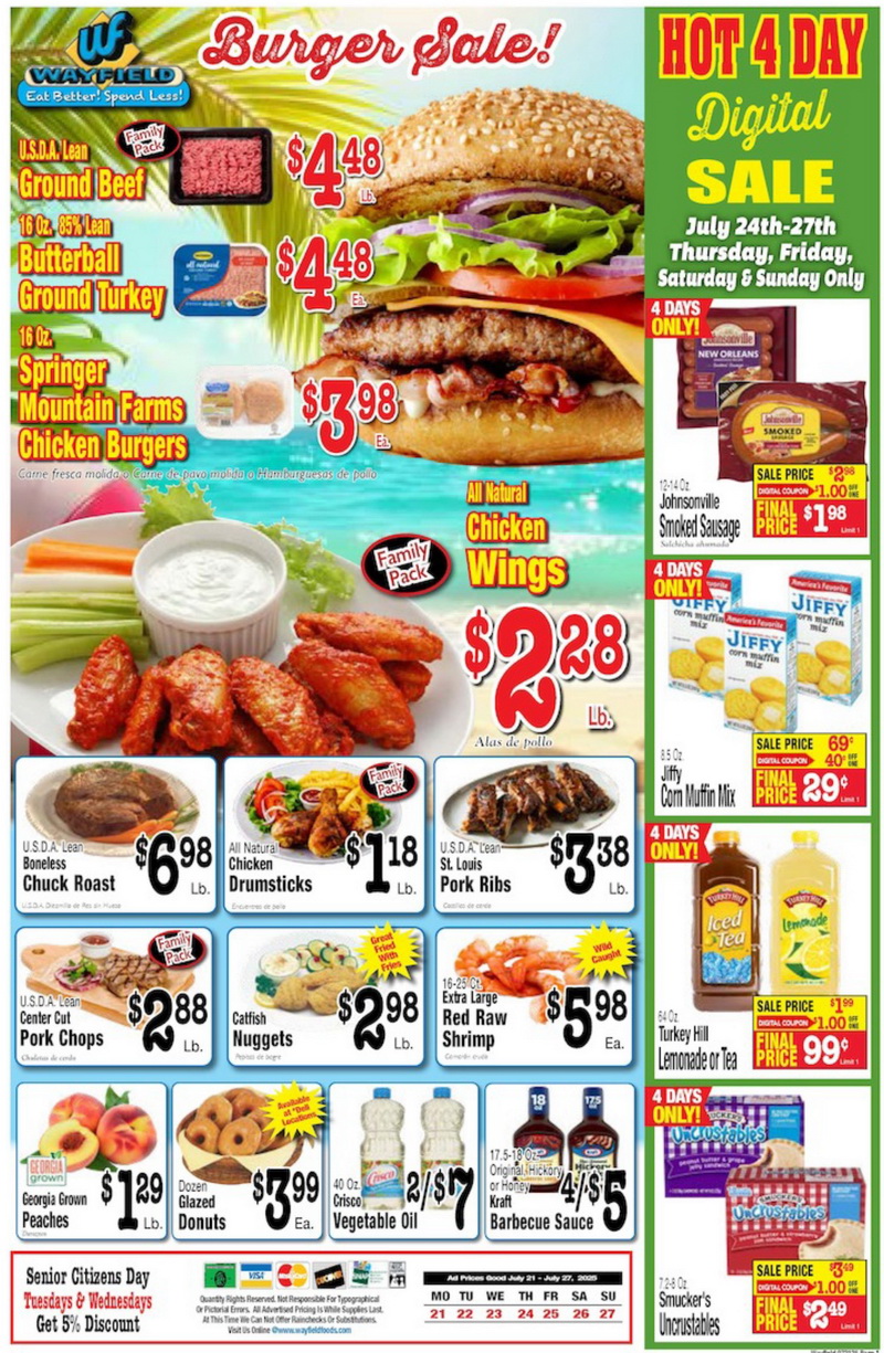 Wayfield Foods Weekly Ad Jul 21– Jul 27, 2025