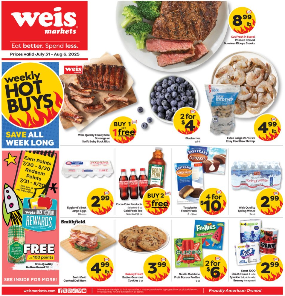 Weis Markets Weekly Ad Jul 31– Aug 06, 2025