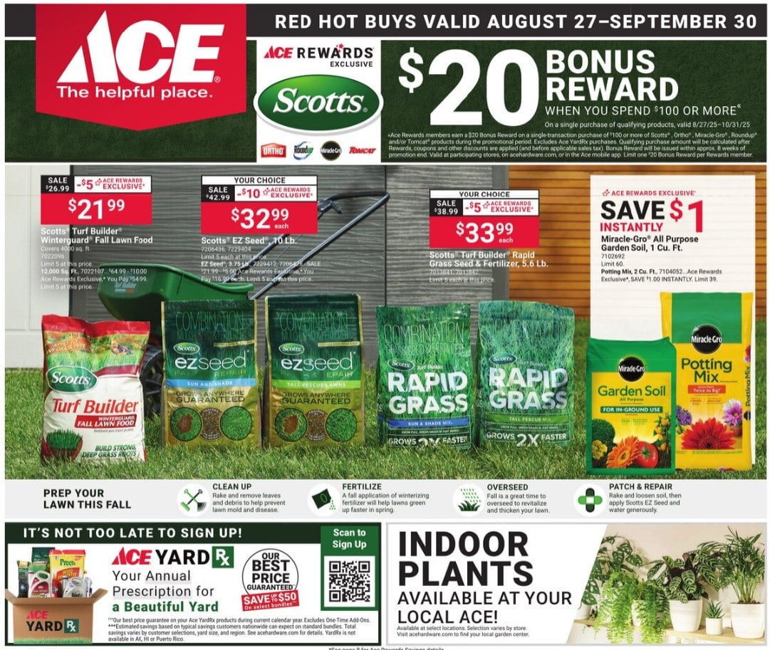 ACE Hardware Monthly Ad Aug 27 – Sep 30, 2025