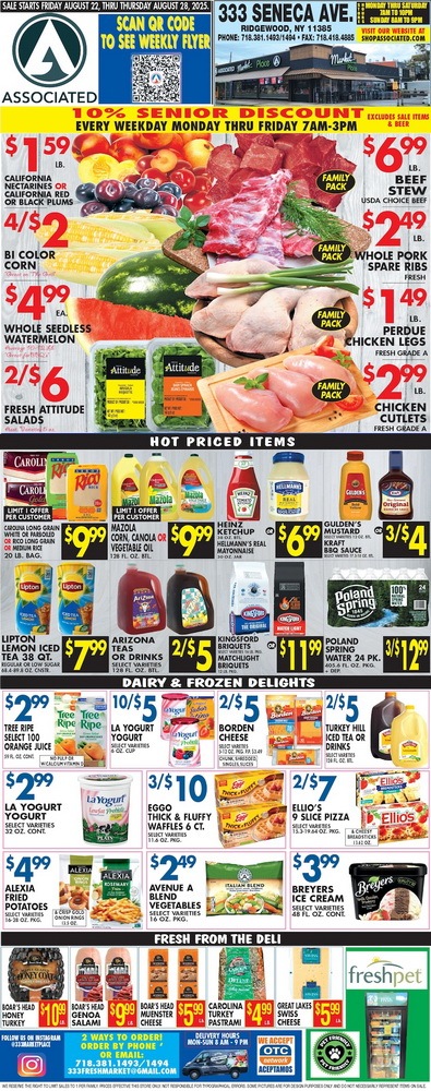 Associated Supermarkets Weekly Ad Aug 22 – Aug 28, 2025