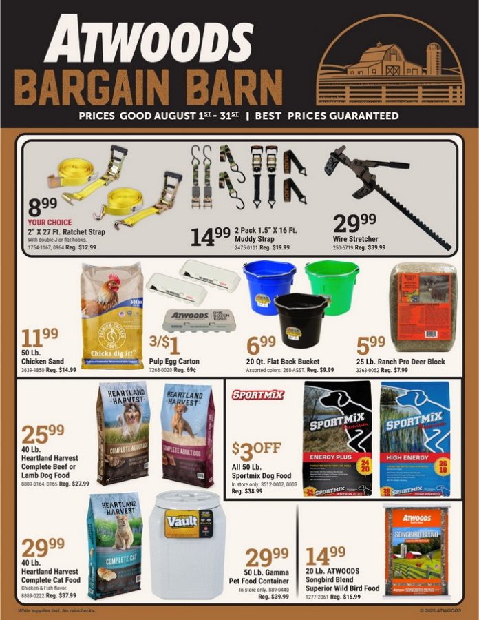 Atwoods Monthly Ad Aug 01 – Aug 31, 2025