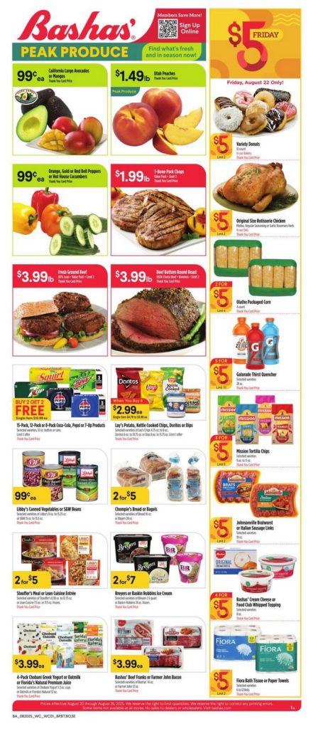 Bashas Weekly Ad Aug 20 – Aug 26, 2025