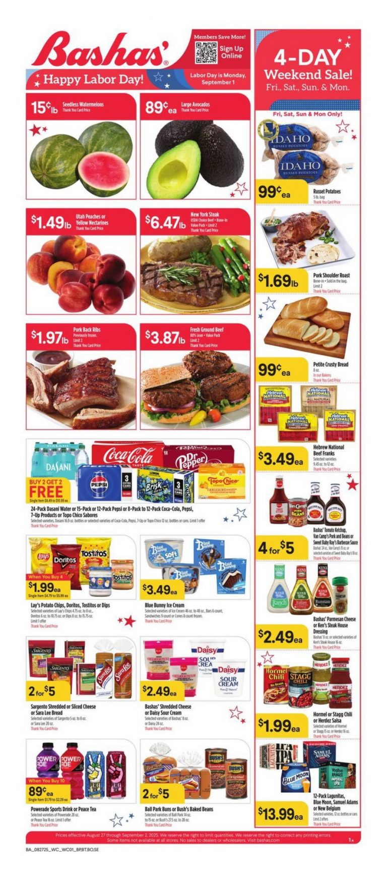 Bashas Weekly Ad Aug 27 – Sep 02, 2025 (Labor Day Sale Included)