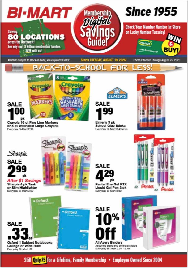 Bi-Mart Weekly Ad Aug 19 – Aug 25, 2025