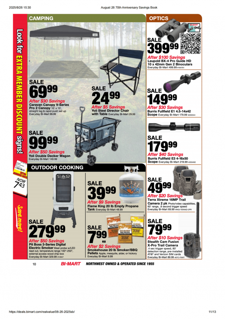 Bi-Mart Weekly Ad Aug 26 – Sep 15, 2025
