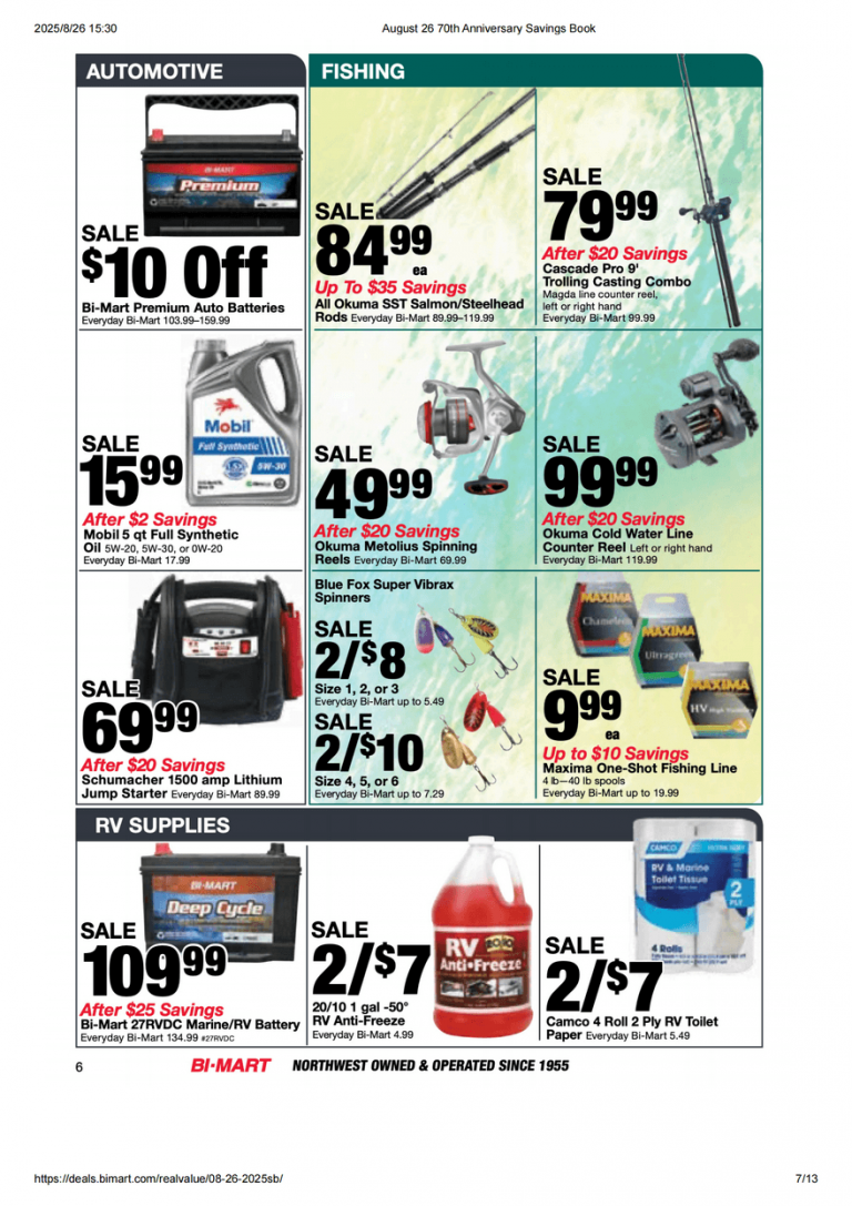 Bi-Mart Weekly Ad Aug 26 – Sep 15, 2025