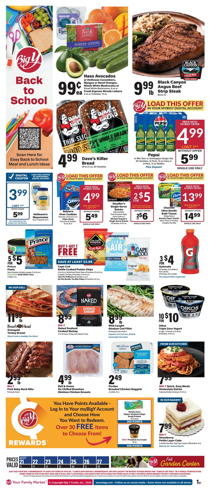 Big Y Weekly Ad Aug 21 – Aug 27, 2025