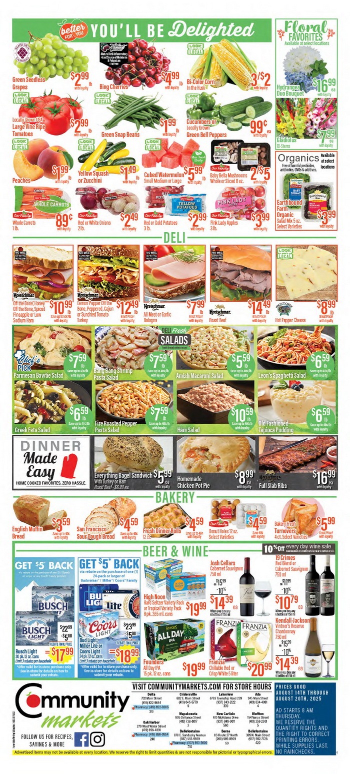 Community Markets Weekly Ad Aug 14 – Aug 20, 2025