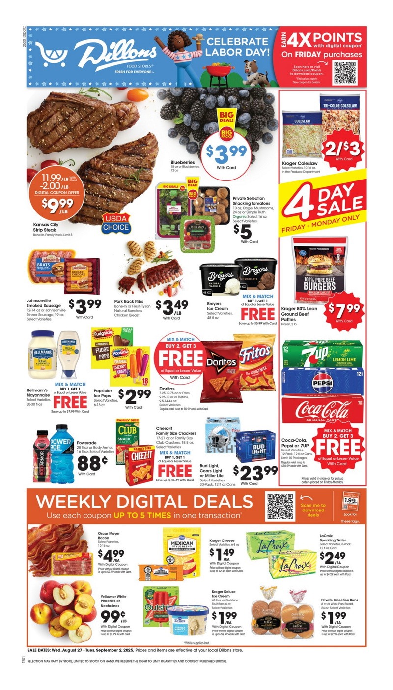 Dillons Weekly Ad Aug 27 – Sep 02, 2025 (Labor Day Promotion Included)