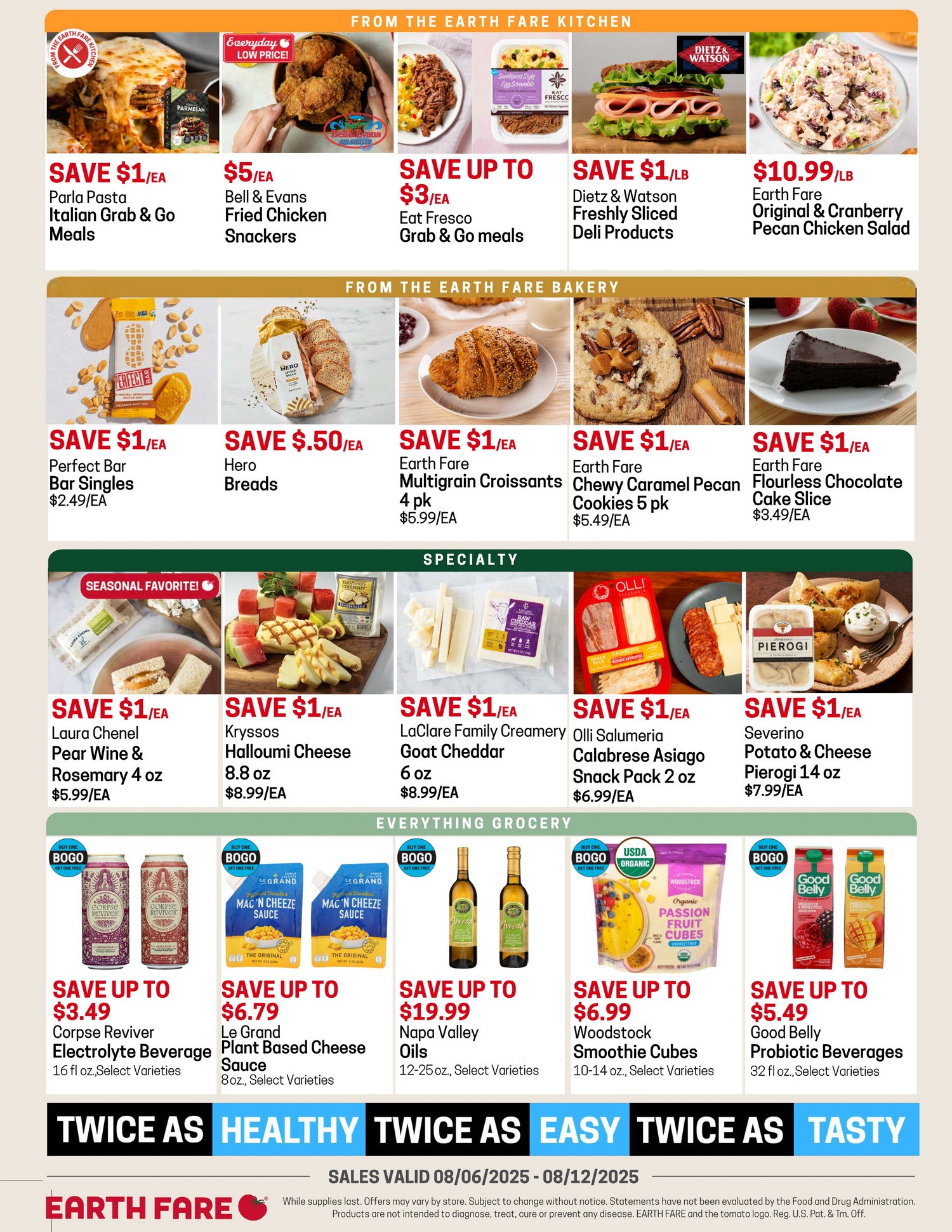 Earth Fare Weekly Ad Aug 06 – Aug 12, 2025