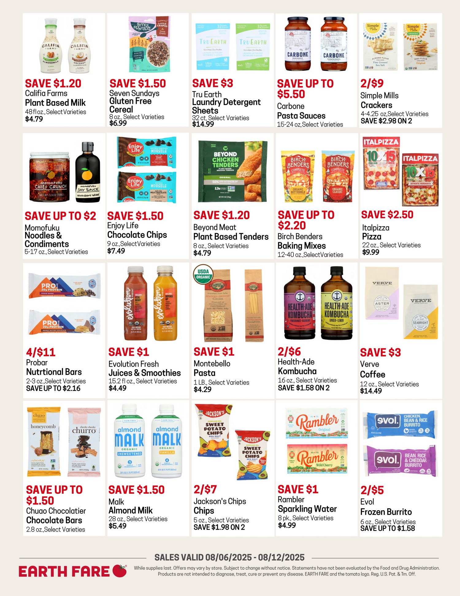Earth Fare Weekly Ad Aug 06 – Aug 12, 2025