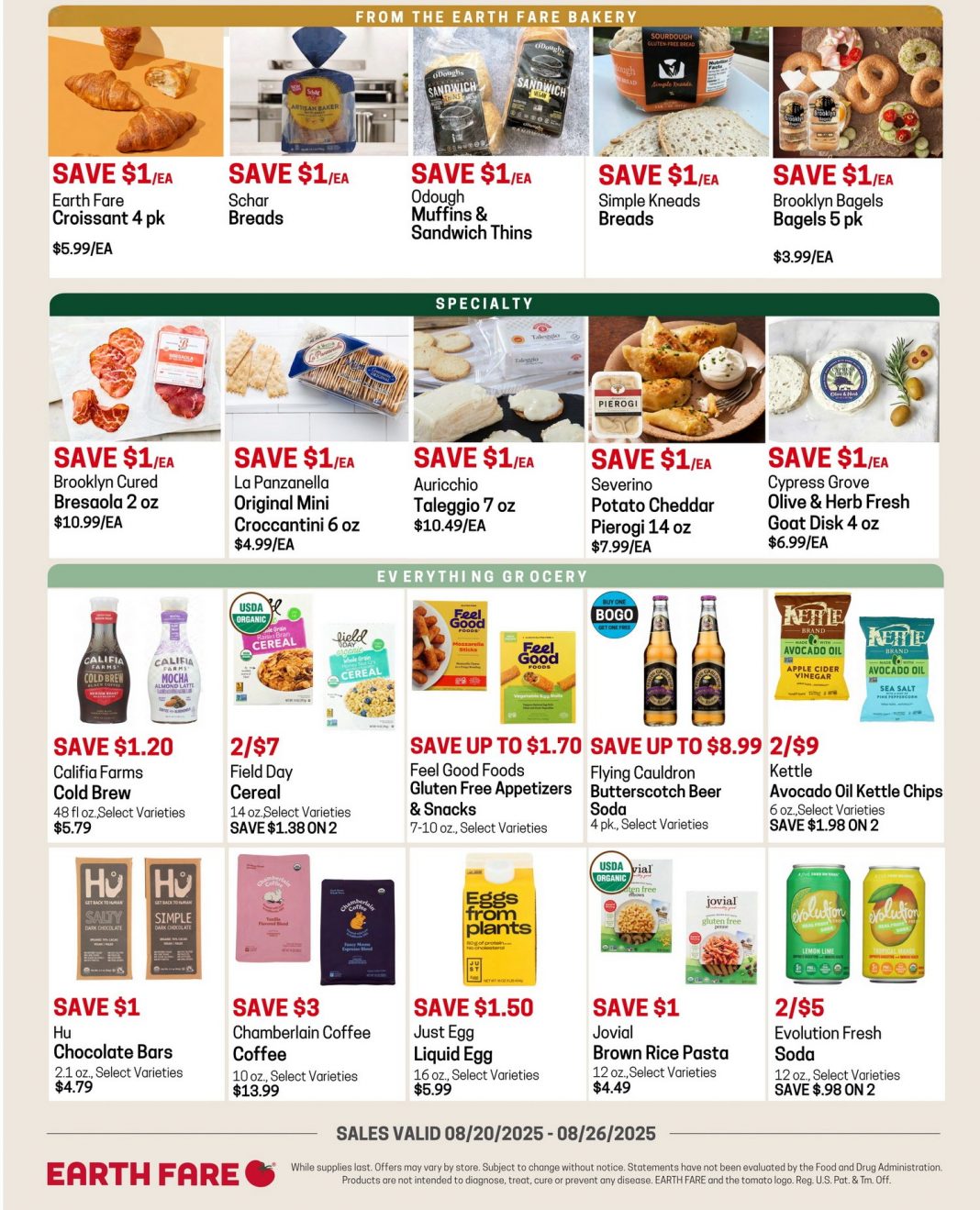 Earth Fare Weekly Ad Aug 20 – Aug 26, 2025
