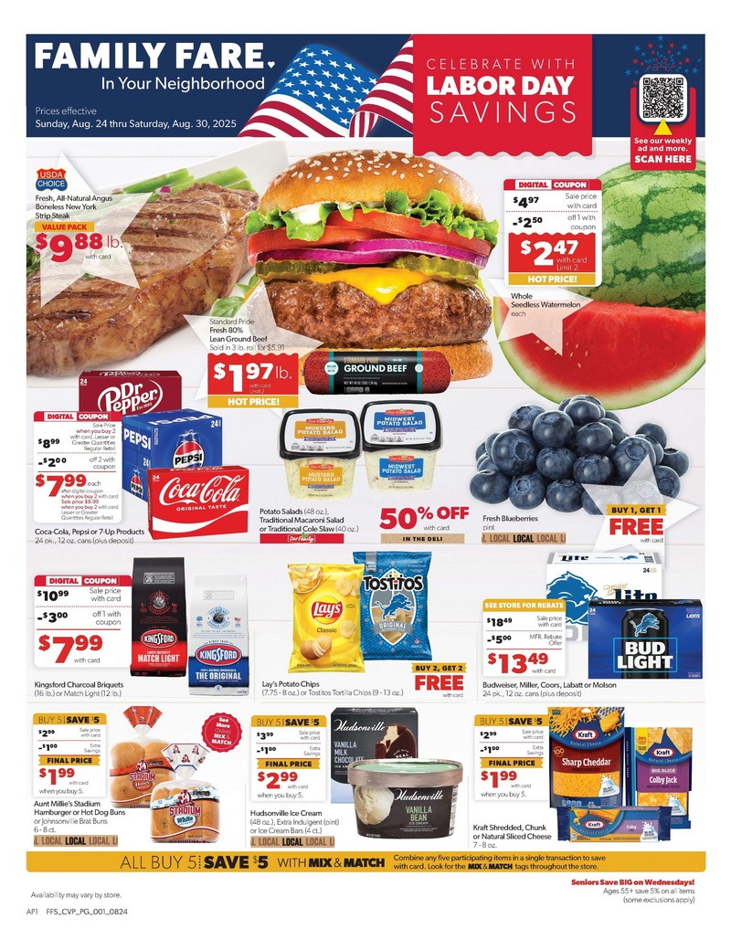 Family Fare Weekly Ad Aug 24 – Aug 30, 2025 (Labor Day Promotion Included)