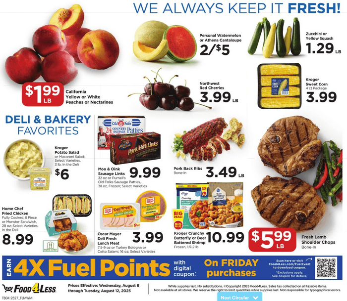 Food 4 Less Weekly Ad Aug 06 – Aug 12, 2025