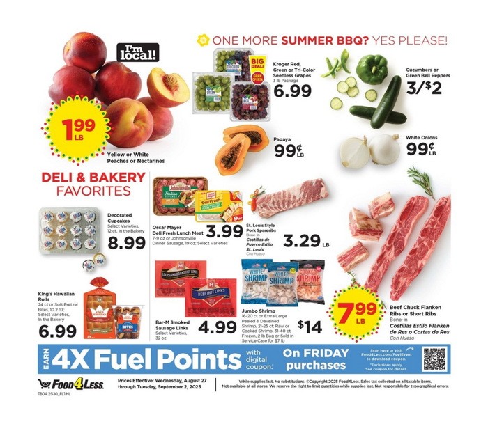 Food 4 Less Weekly Ad Aug 27 – Sep 02, 2025 (Labor Day Promotion Included)