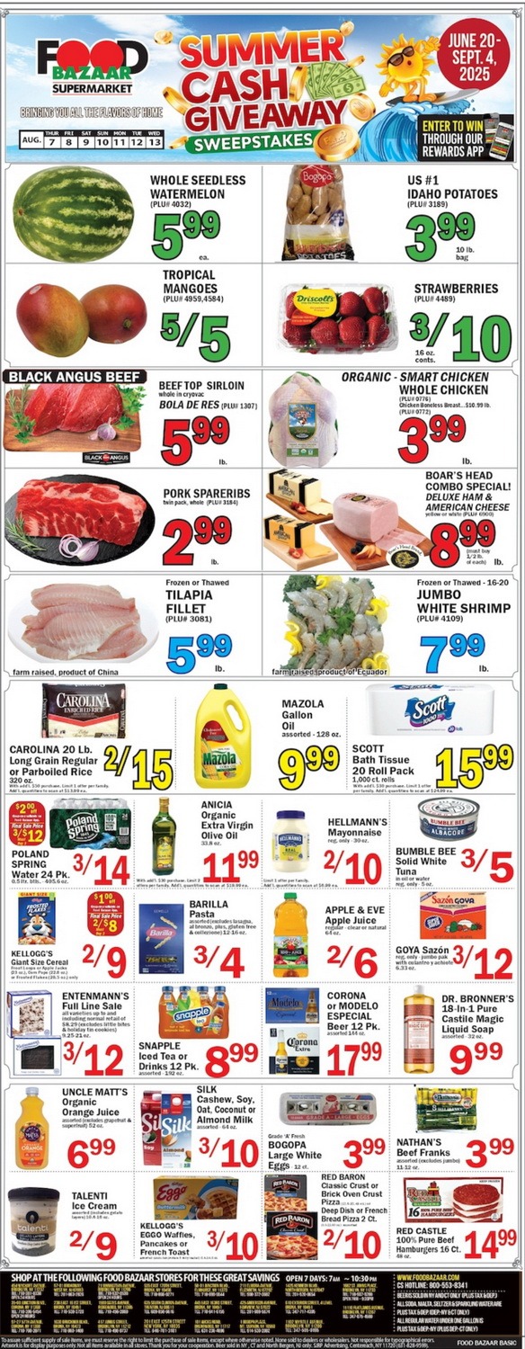 Food Bazaar Weekly Ad Aug 07 – Aug 13, 2025