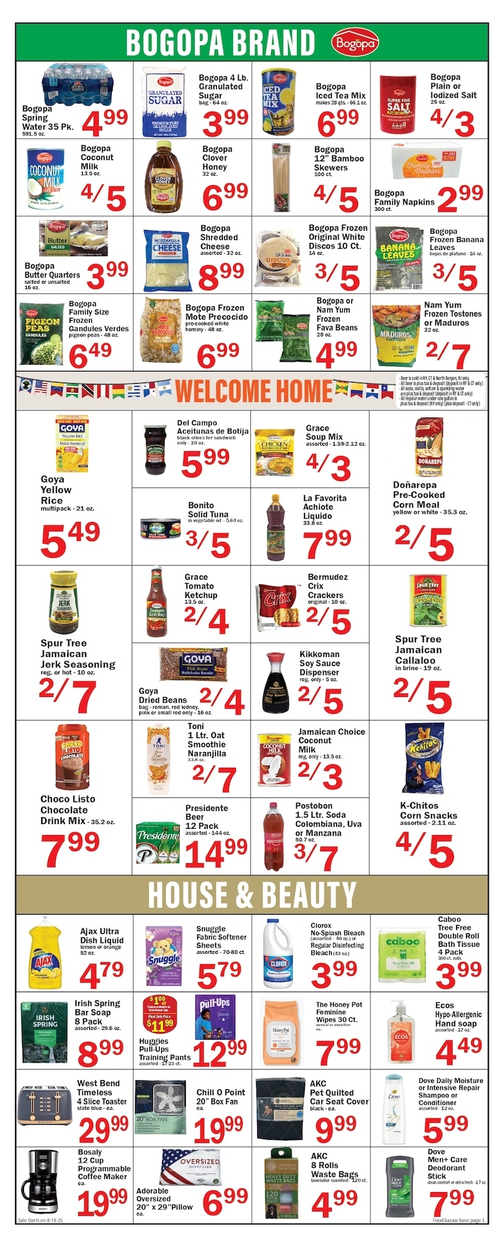 Food Bazaar Weekly Ad Aug 14 – Aug 20, 2025