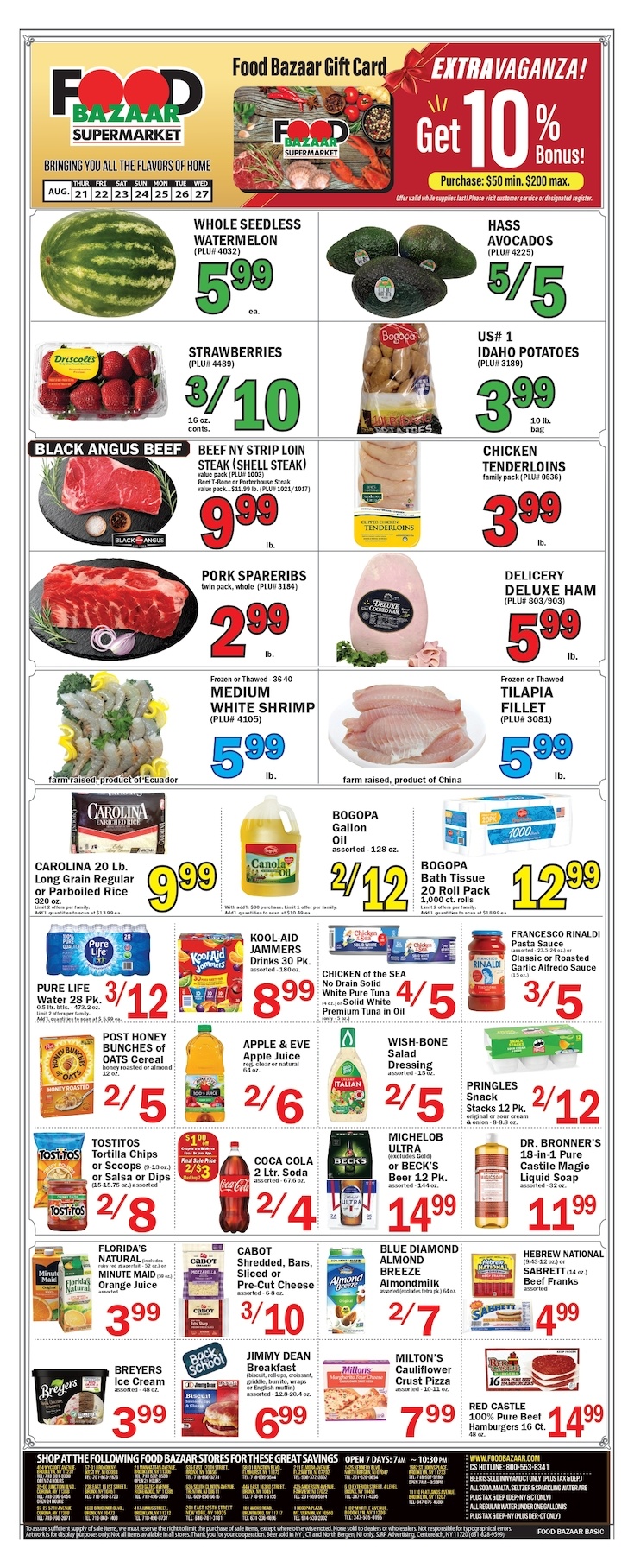 Food Bazaar Weekly Ad Aug 21 – Aug 27, 2025