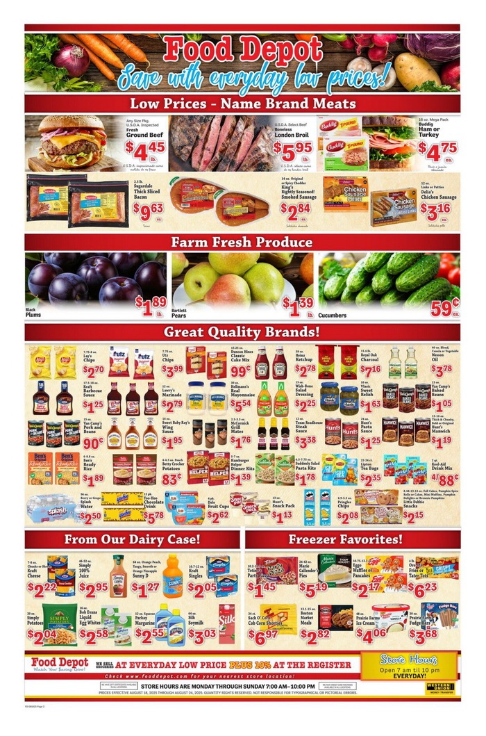 Food Depot Weekly Ad Aug 18 – Aug 24, 2025