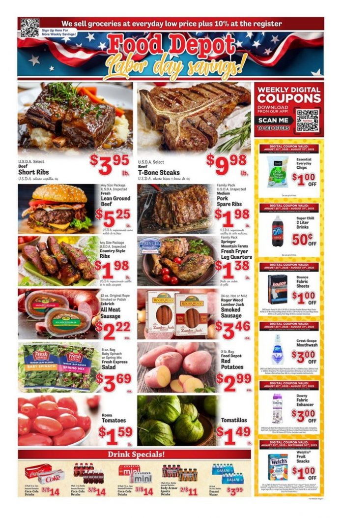 Food Depot Weekly Ad Aug 25 – Aug 31, 2025 (Labor Day Promotion Included)
