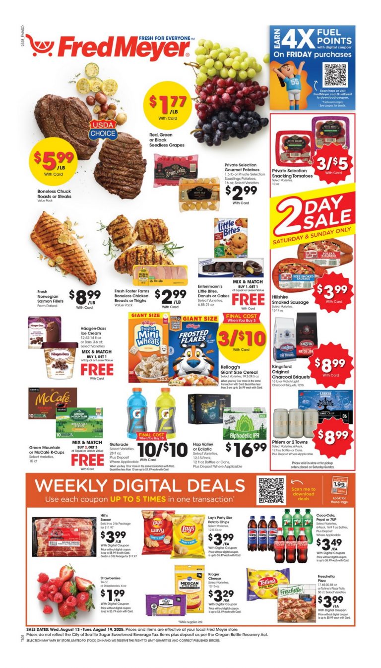 Fred Meyer Weekly Ad Aug 13 – Aug 19, 2025