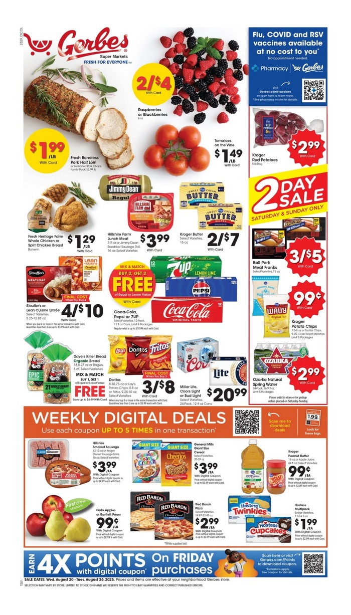 Gerbes Weekly Ad Aug 20 – Aug 26, 2025
