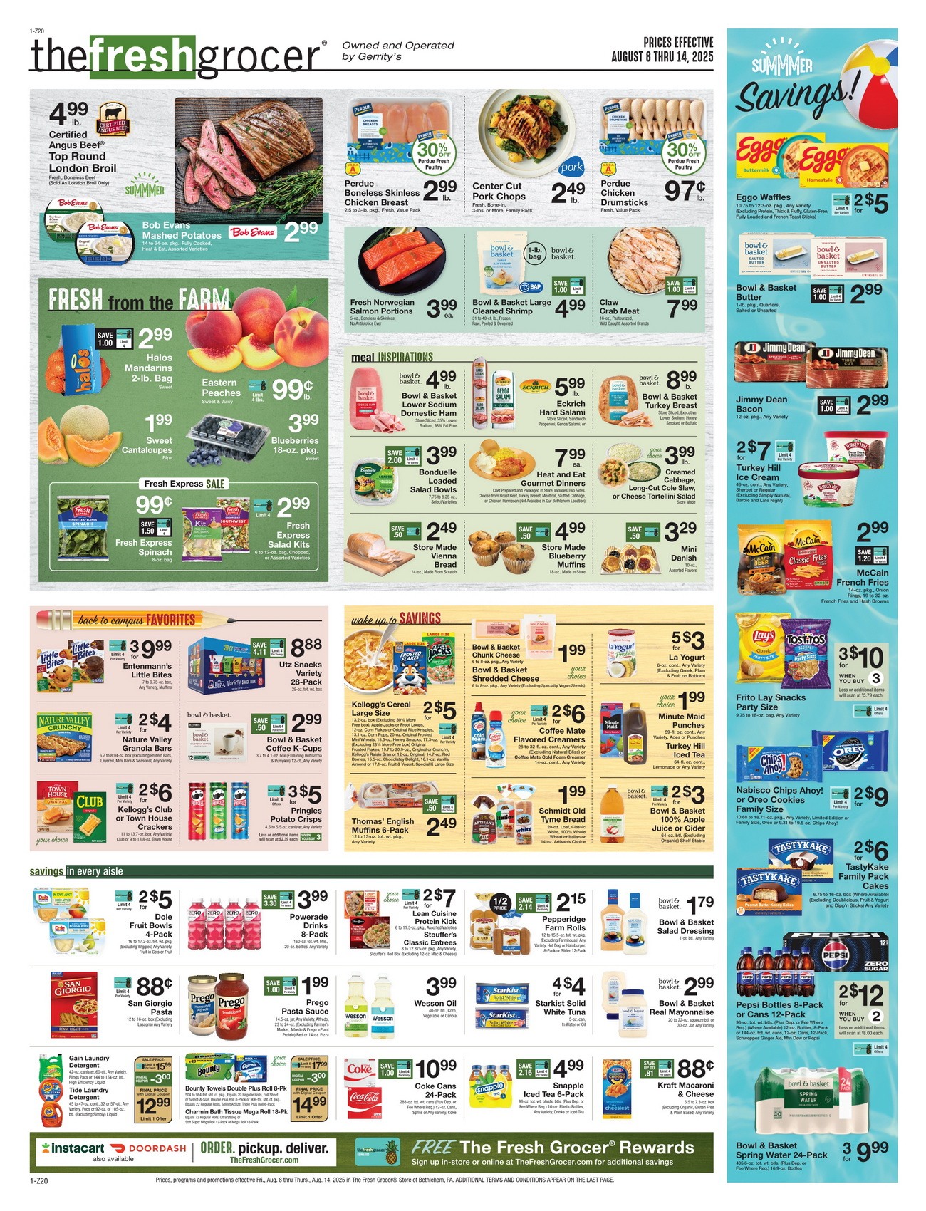 Gerrity's Supermarkets Weekly Ad Aug 08 – Aug 14, 2025