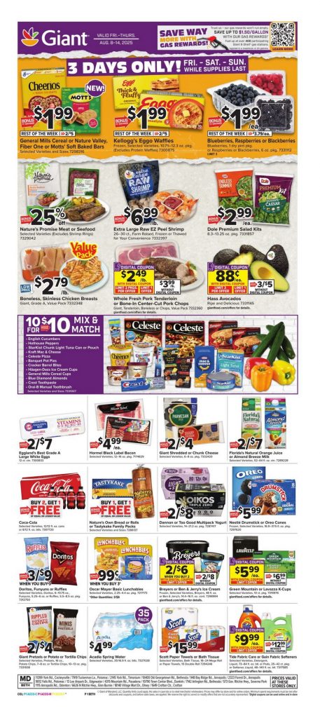 Giant Food Weekly Ad Aug 08 – Aug 14, 2025