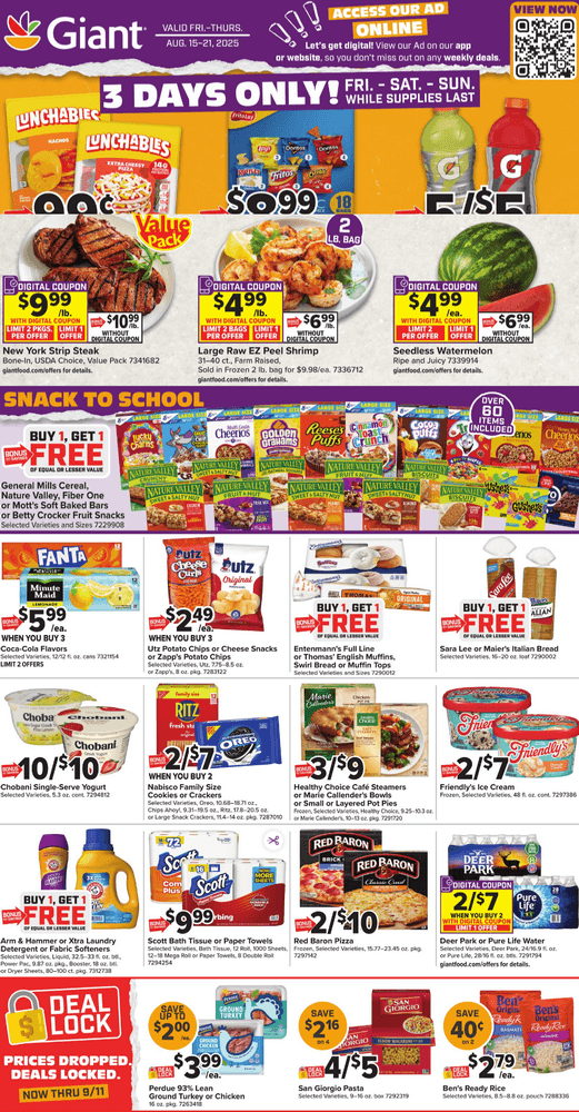 Giant Food Weekly Ad Aug 15 – Aug 21, 2025