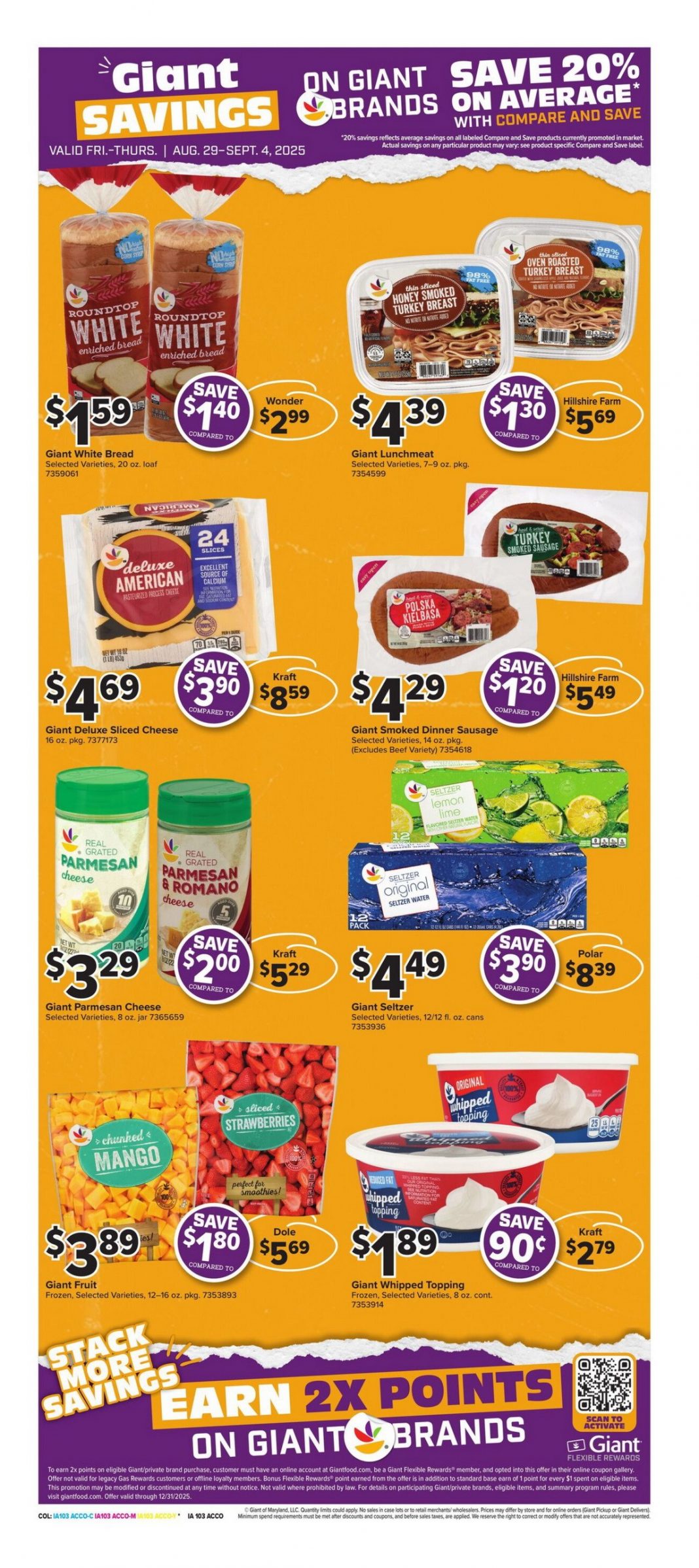 Giant Food Weekly Ad Aug 29 – Sep 04, 2025 (Labor Day Promotion Included)
